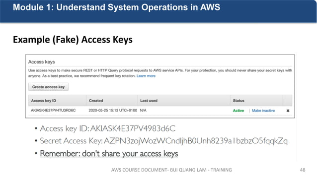 Training AWS: Module 1 - System Operation in AWS | PDF