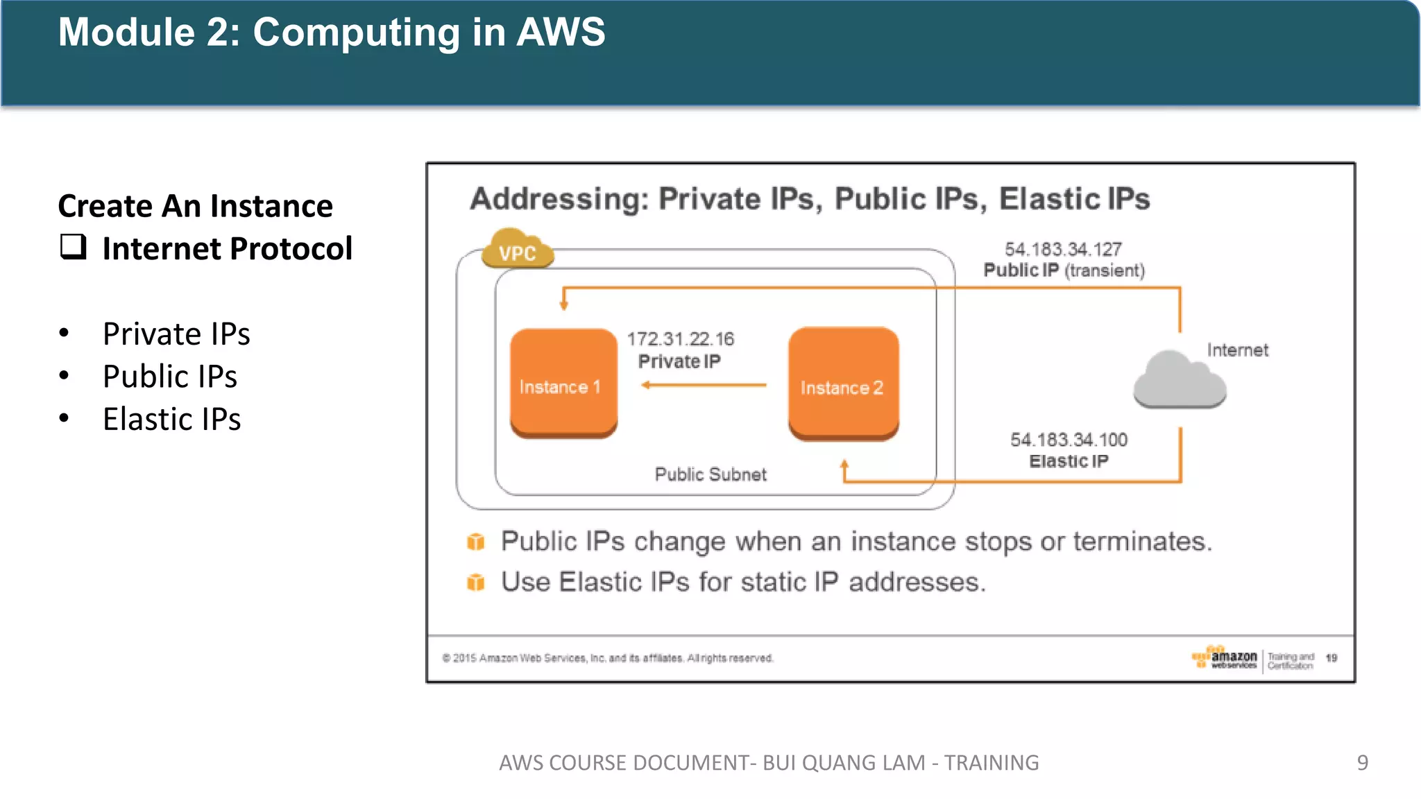 Training AWS: Module 2 - Computing in AWS | PDF