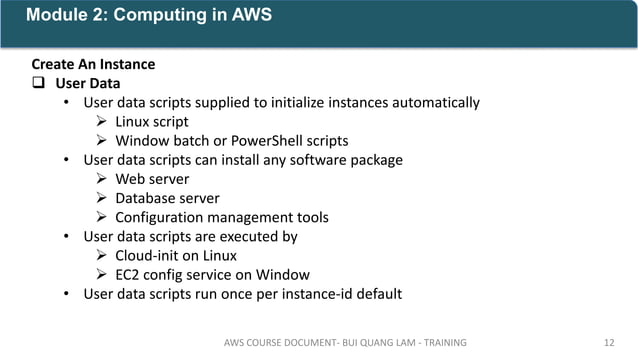 Training AWS: Module 2 - Computing in AWS | PPT