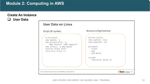 Training AWS: Module 2 - Computing in AWS | PPT