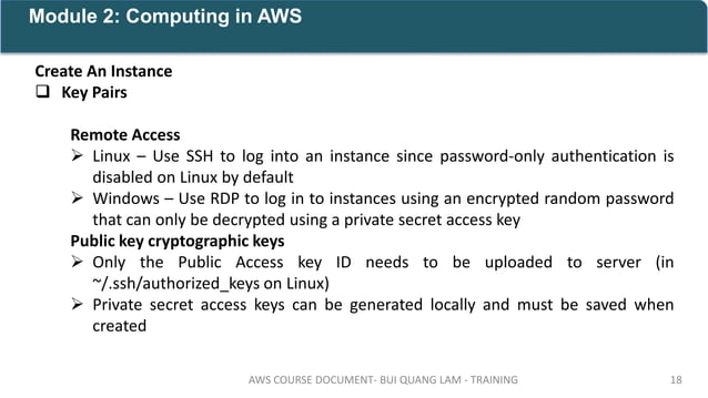 Training AWS: Module 2 - Computing in AWS | PPT