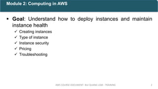 Training AWS: Module 2 - Computing in AWS | PDF