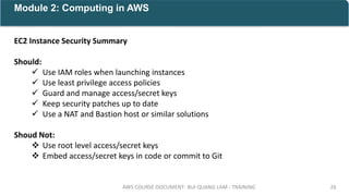 Training AWS: Module 2 - Computing in AWS | PDF