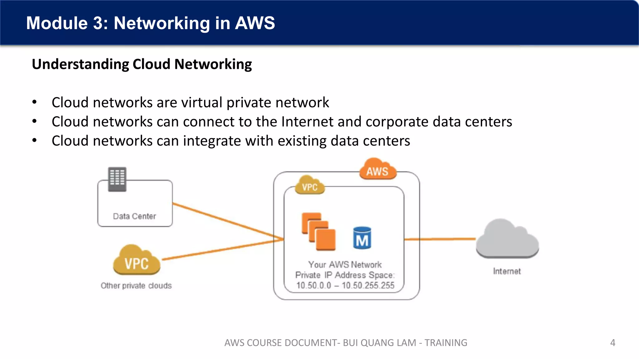 Training AWS: Module 3 - Networking in AWS | PDF