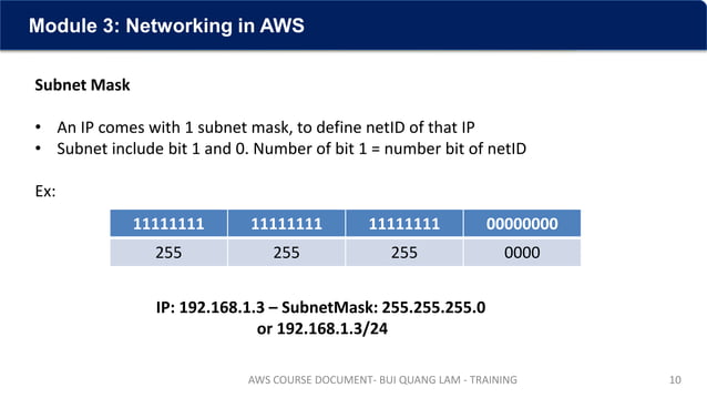 Training AWS: Module 3 - Networking in AWS | PDF