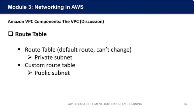 Training AWS: Module 3 - Networking in AWS | PDF