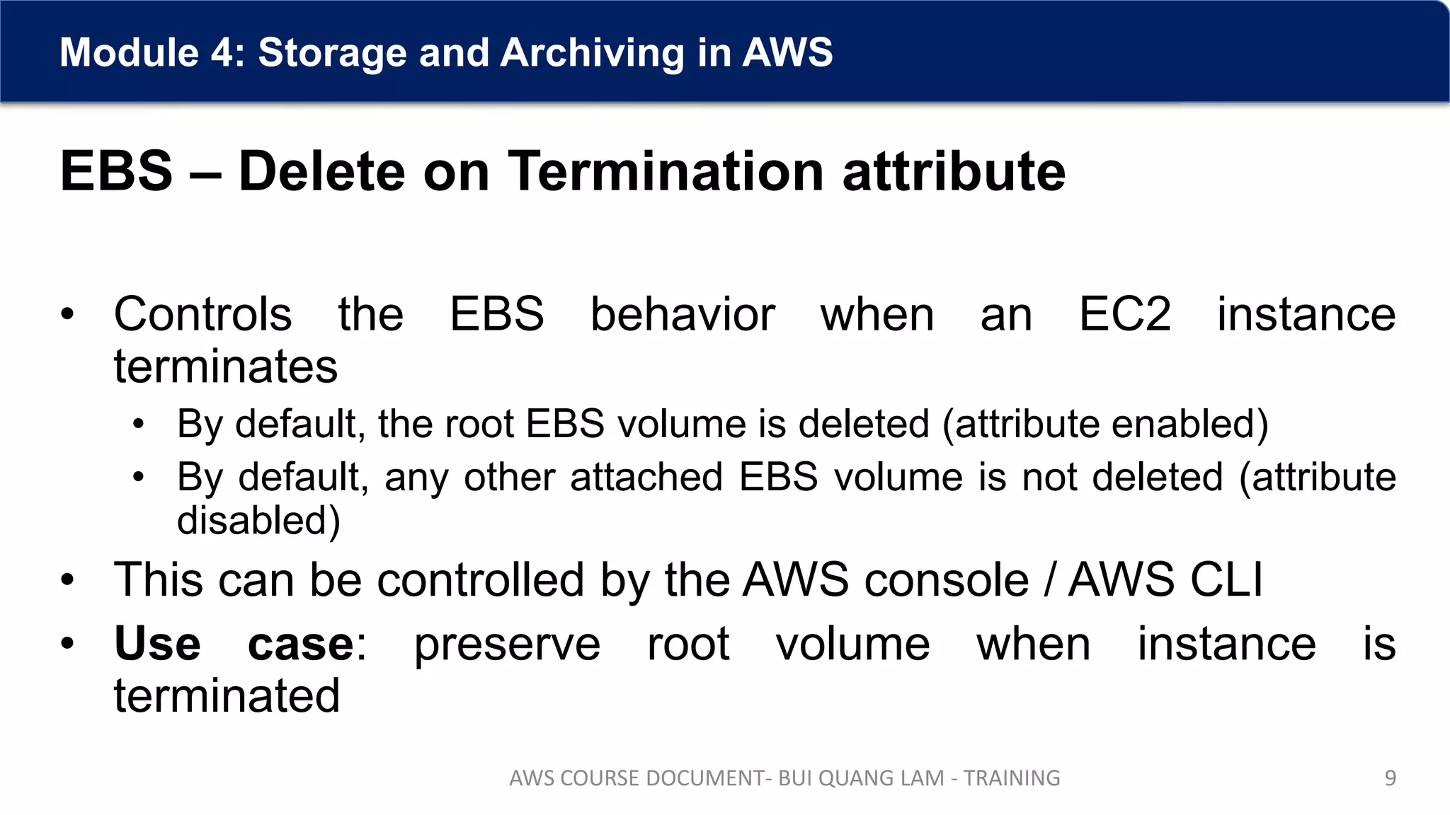 Training AWS: Module 4 - Storage in AWS | PDF