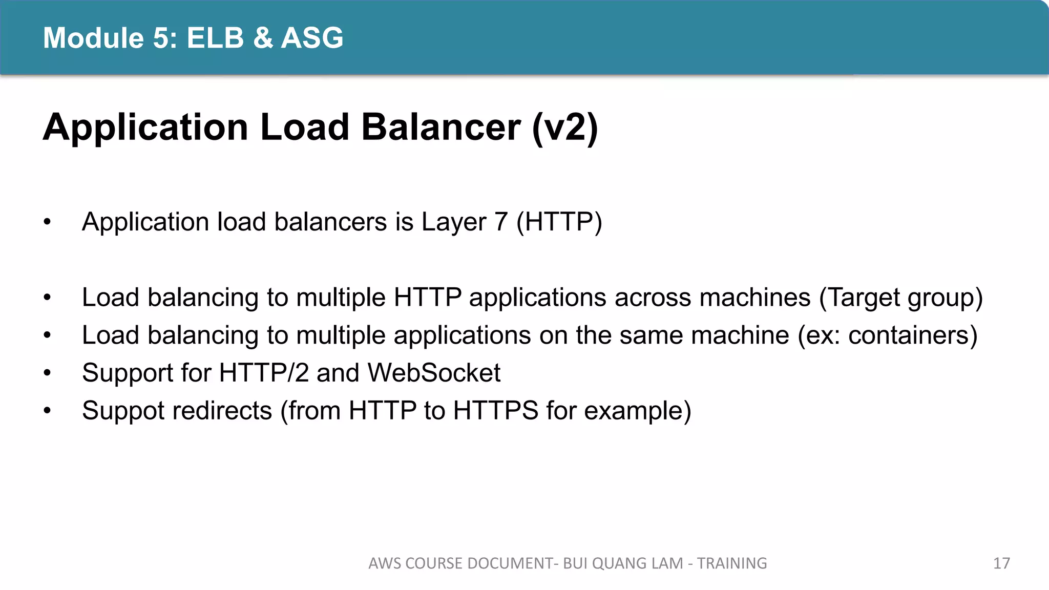 Training AWS: Module 5 - Elastic Load Balancing & ASG | PDF