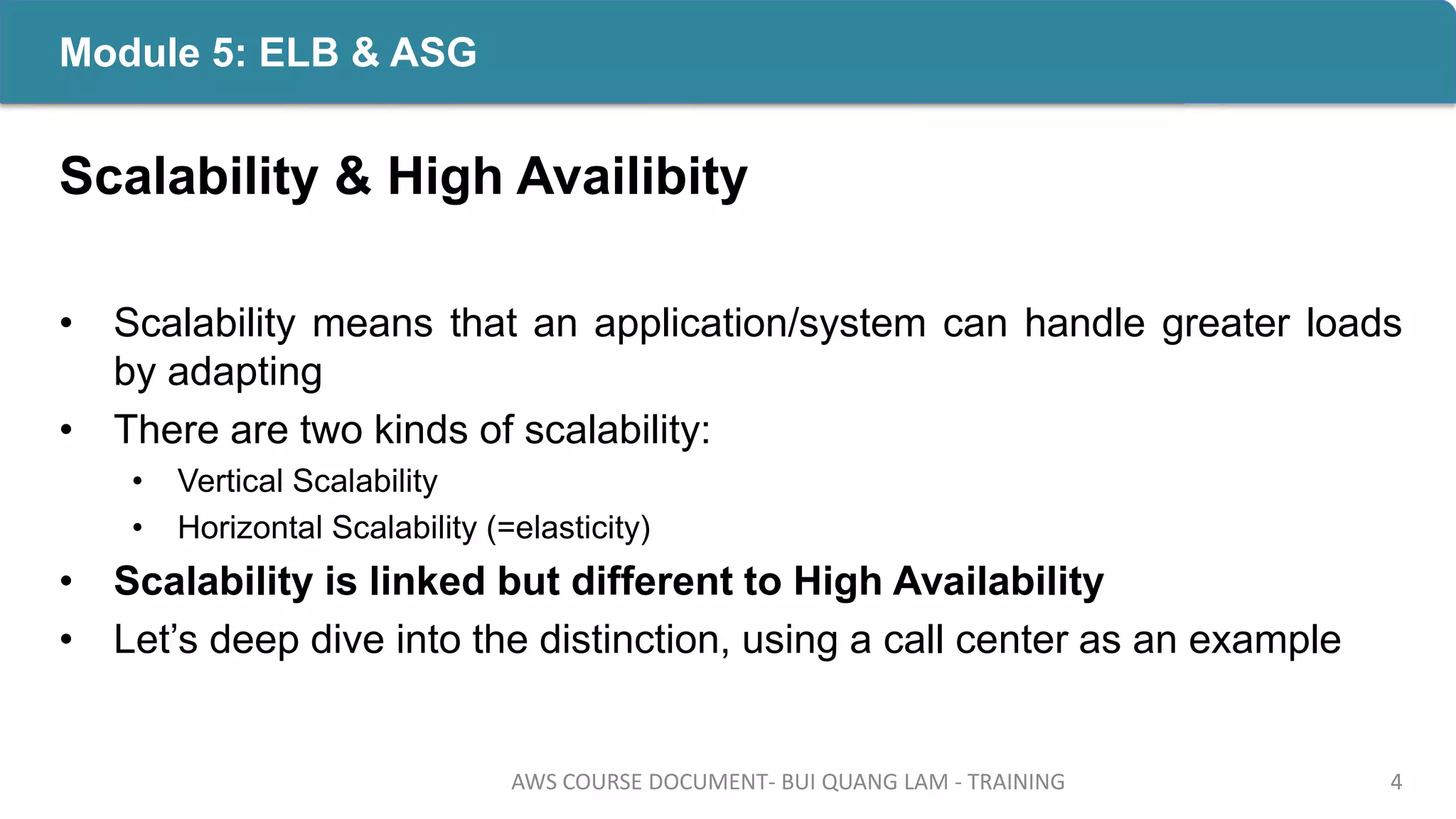 Training AWS: Module 5 - Elastic Load Balancing & ASG | PDF