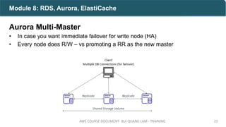 Training AWS: Module 8 - RDS, Aurora, ElastiCache | PDF