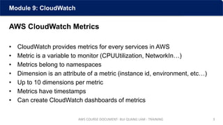 Training AWS: Module 9 - CloudWatch | PDF