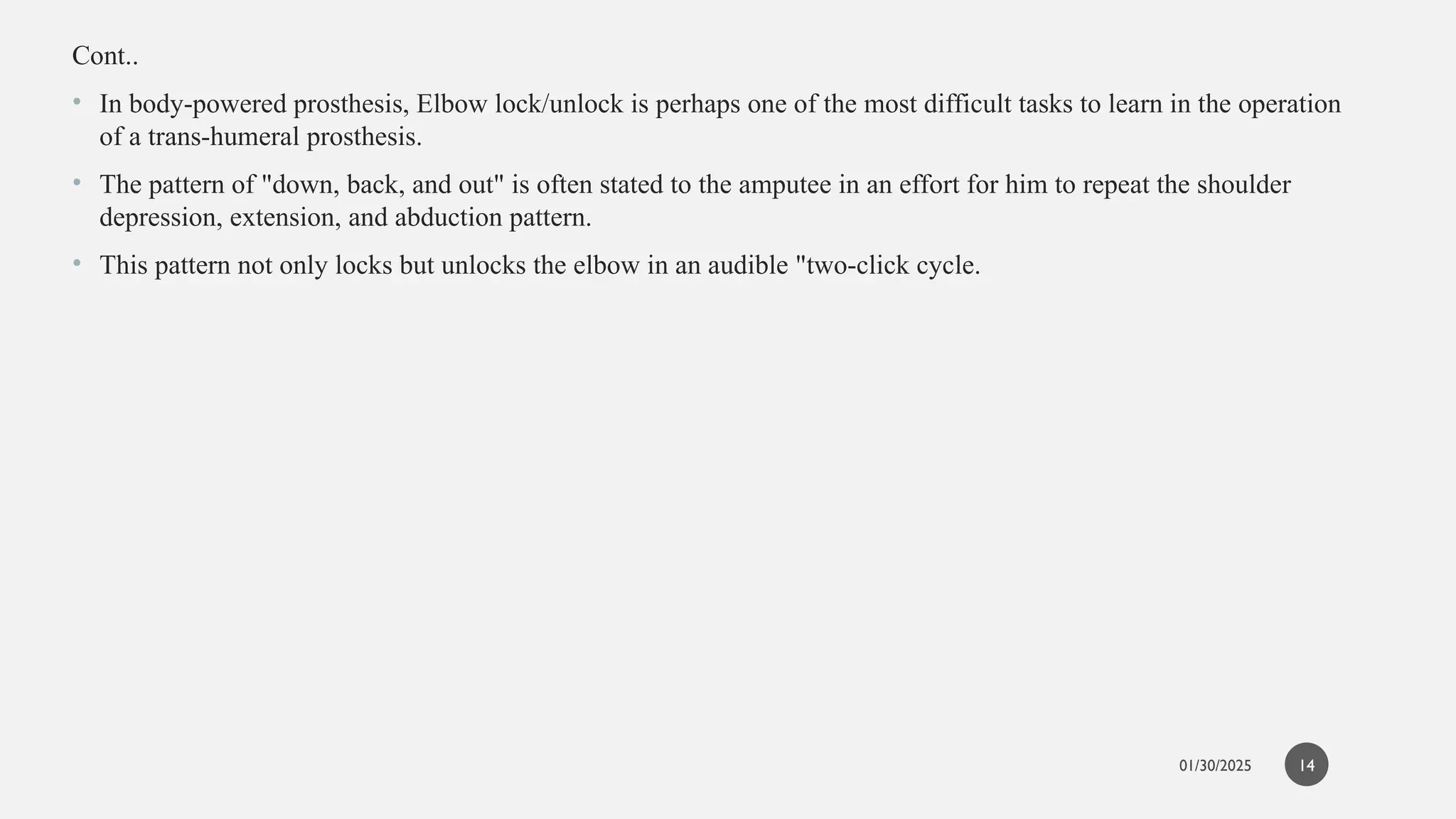 Training Bilateral Trans-humeral Amputee | PPTX