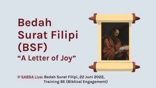 Bedah Surat Filipi | PDF