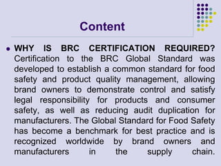 Training BRC Certification | PPTX