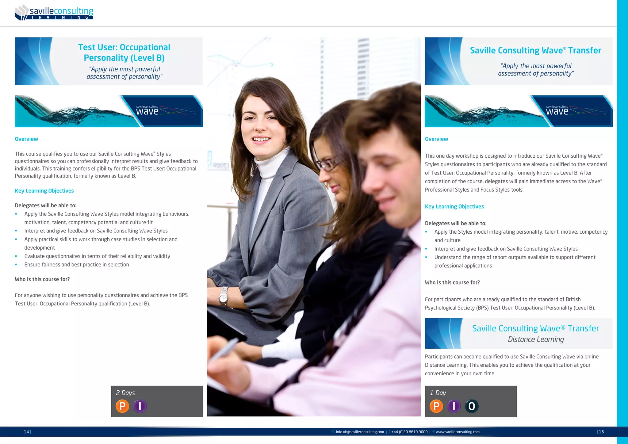 Saville Consulting Training brochure | PDF