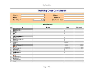 Training budget plan (vietnamese) | PDF