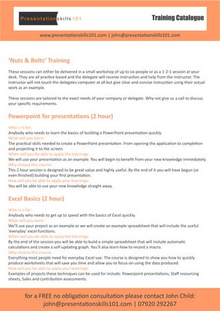 2019 Training catalogue | PDF