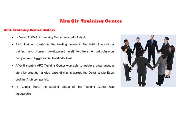 Abu Qir Training center | PPT