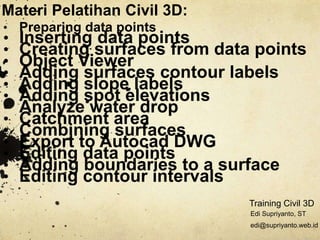 Training civil 3d bandung | PPTX