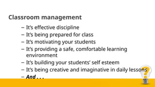Training Classroom management for best teachers .pptx