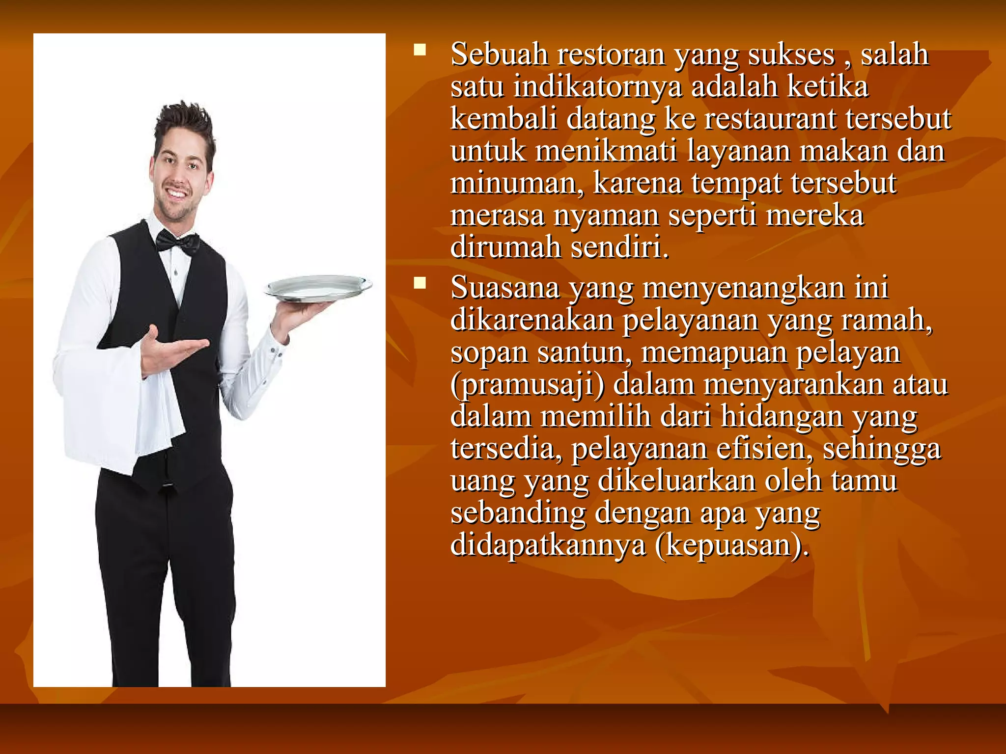 Training class waiter | PPT