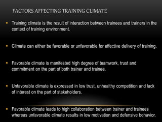Training climate | PPTX