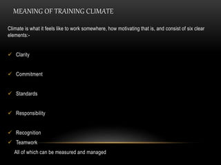 Training climate | PPTX