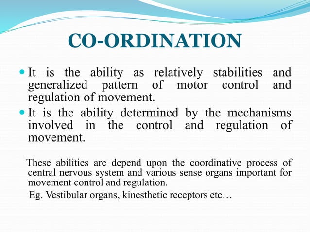 Mean and Methods to develop Co-ordination | PPTX