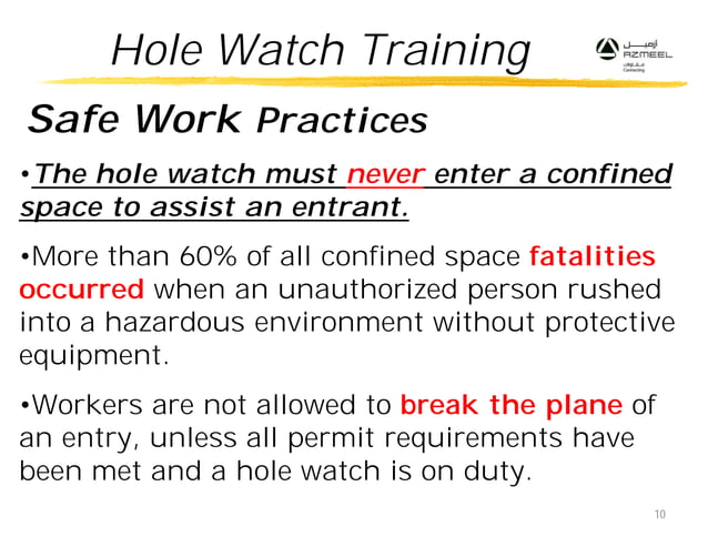 Training confined space entry holewatch man [compatibility mode] | PDF ...