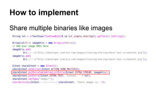 Android Training - Content Sharing | PPT