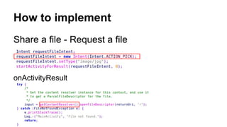 Android Training - Content Sharing | PPT