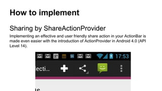 Android Training - Content Sharing | PPT