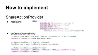 Android Training - Content Sharing | PPT