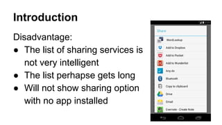 Android Training - Content Sharing | PPT