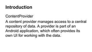 Android Training - Content Sharing | PPT