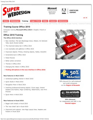 Training course office 2010 | PDF