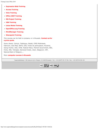 Training course office 2010 | PDF