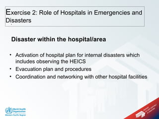 Training Course on Safe Hospitals in Disasters - Module 1 session 2.ppt