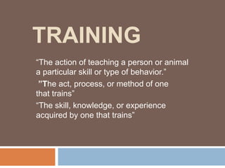 Training (Definitions, Types and Reasons) | PPTX | Vocational Training ...
