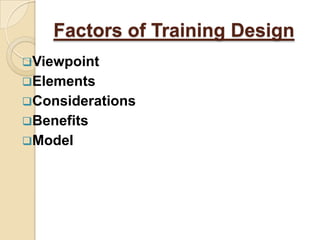 Training design | PPTX