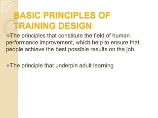Training design | PPTX