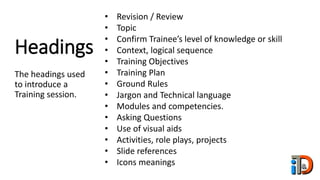 Training design | PPTX | Business Administration | Business