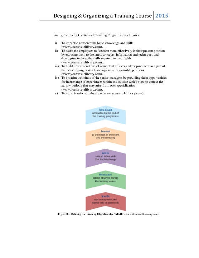 Designing & Organizing a Training Course
