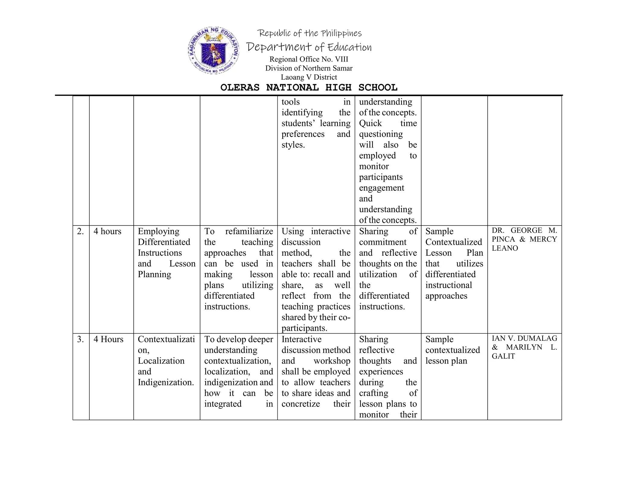 TRAINING DESIGN FOR INSET 2023.docx