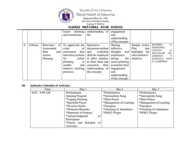 TRAINING DESIGN FOR INSET 2023.docx