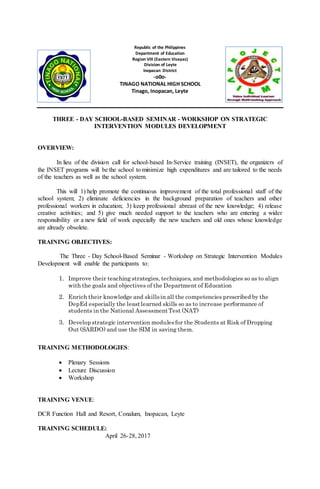 Training design on SIM development | DOCX | Workshops and Classes ...