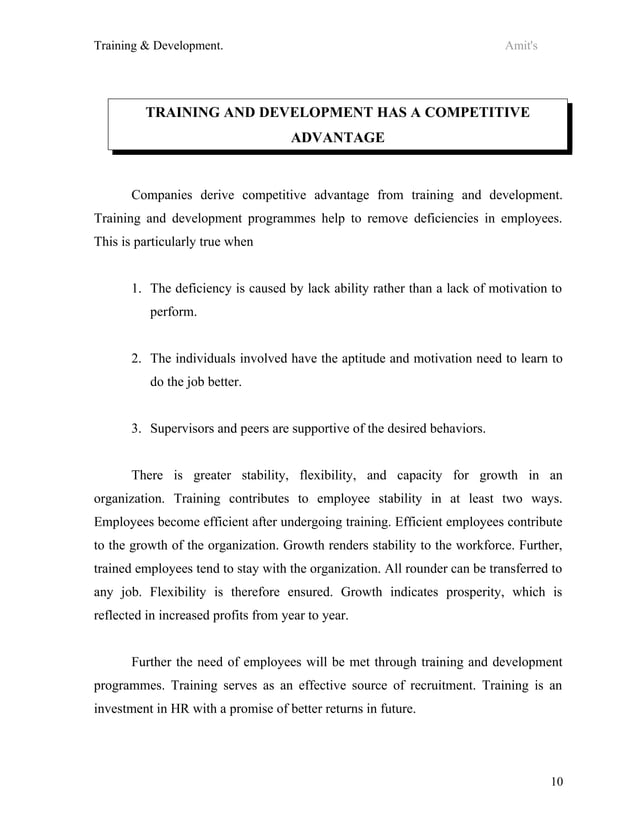 Training & development | PDF