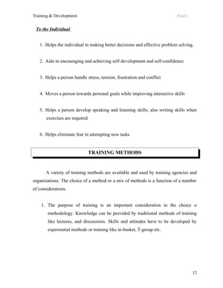 Training & development | PDF