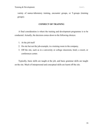 Training & development | PDF