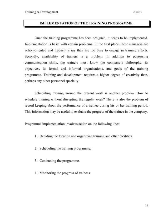 Training & development | PDF